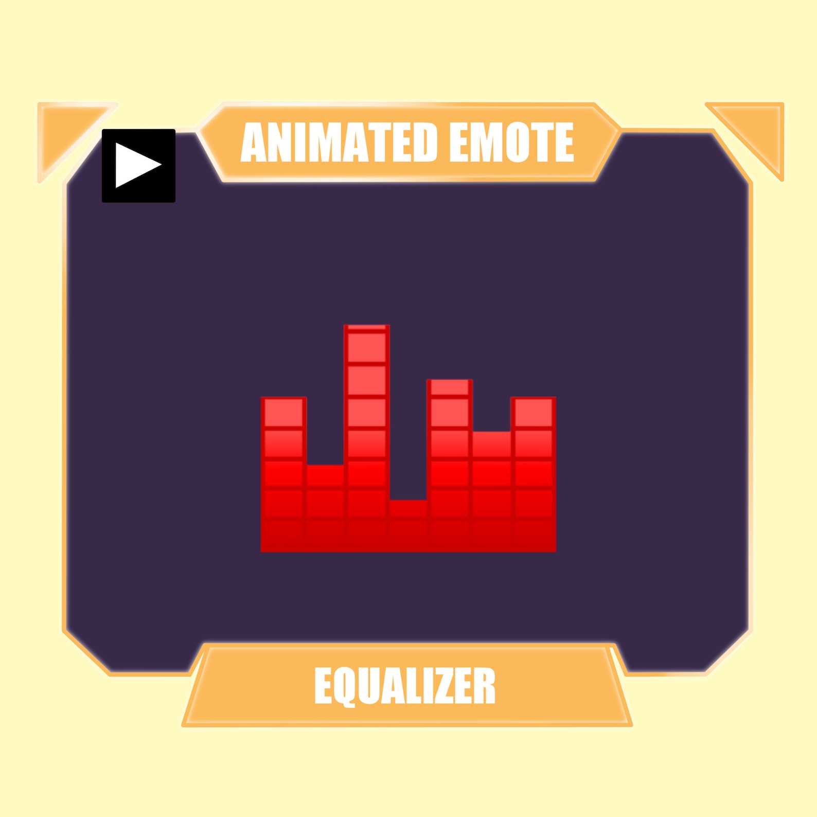 Animated Red Music Equalizer Bars Emote for Twitch Kick Discord Youtube ...