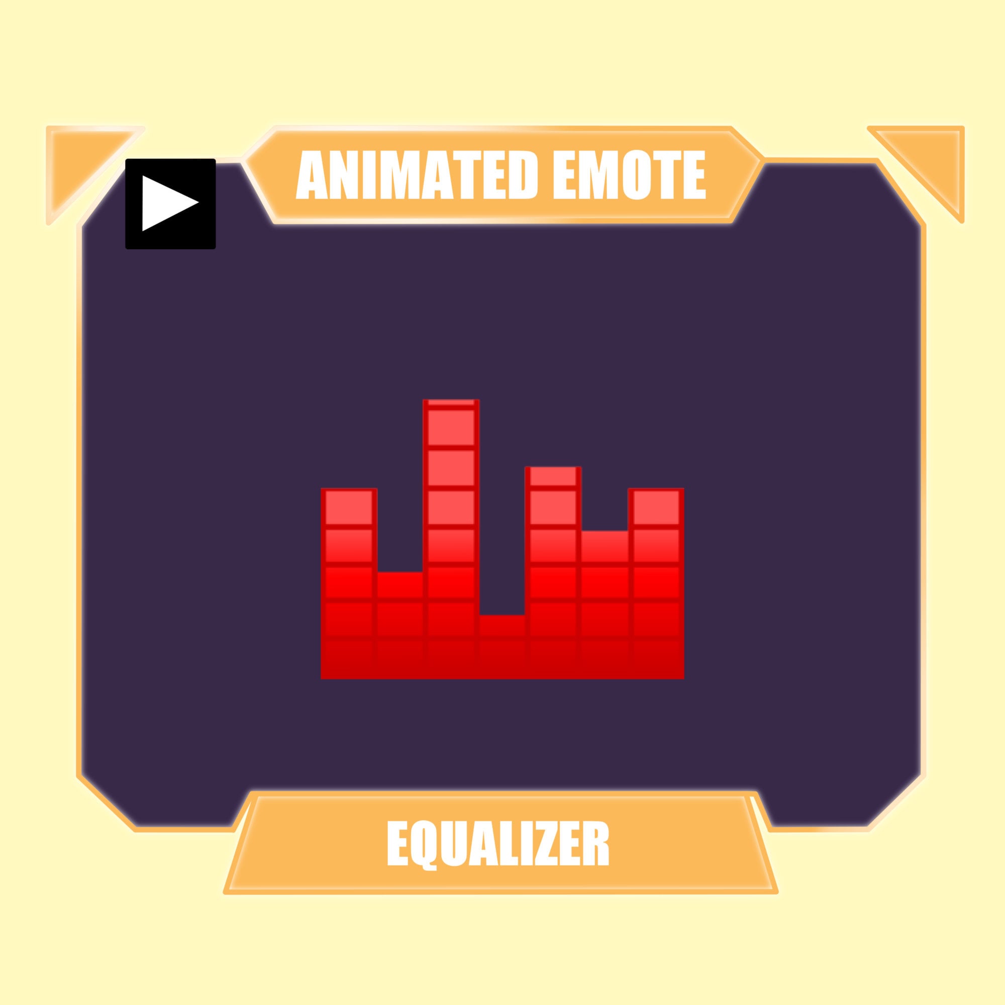 Animated Red Music Equalizer Bars Emote for Twitch Kick Discord Youtube ...