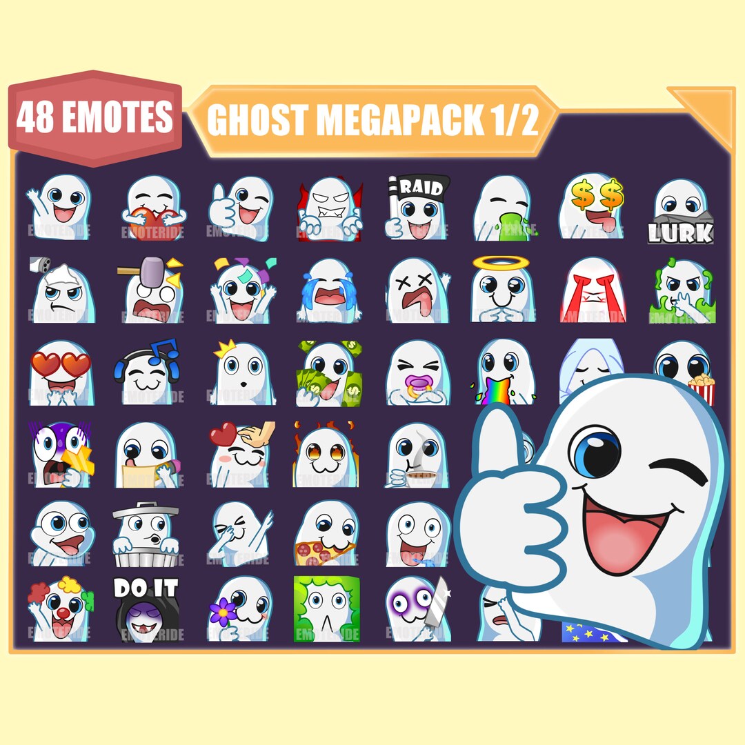 Ghost Emote Bundle for Twitch | Youtube Emotes | Discord Emotes ...