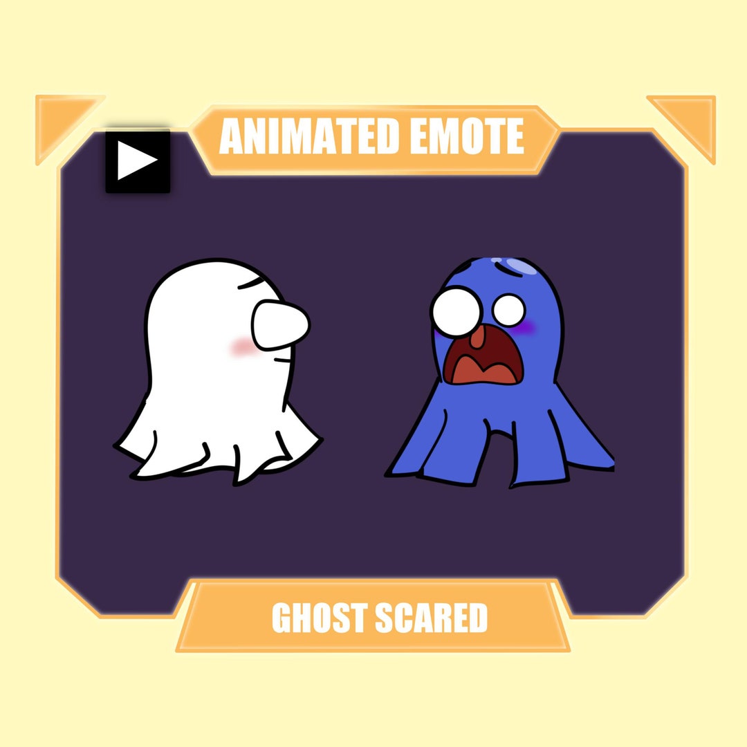 ANIMATED Emote Ghost Scared | Halloween Twitch Emote | Discord Youtube ...
