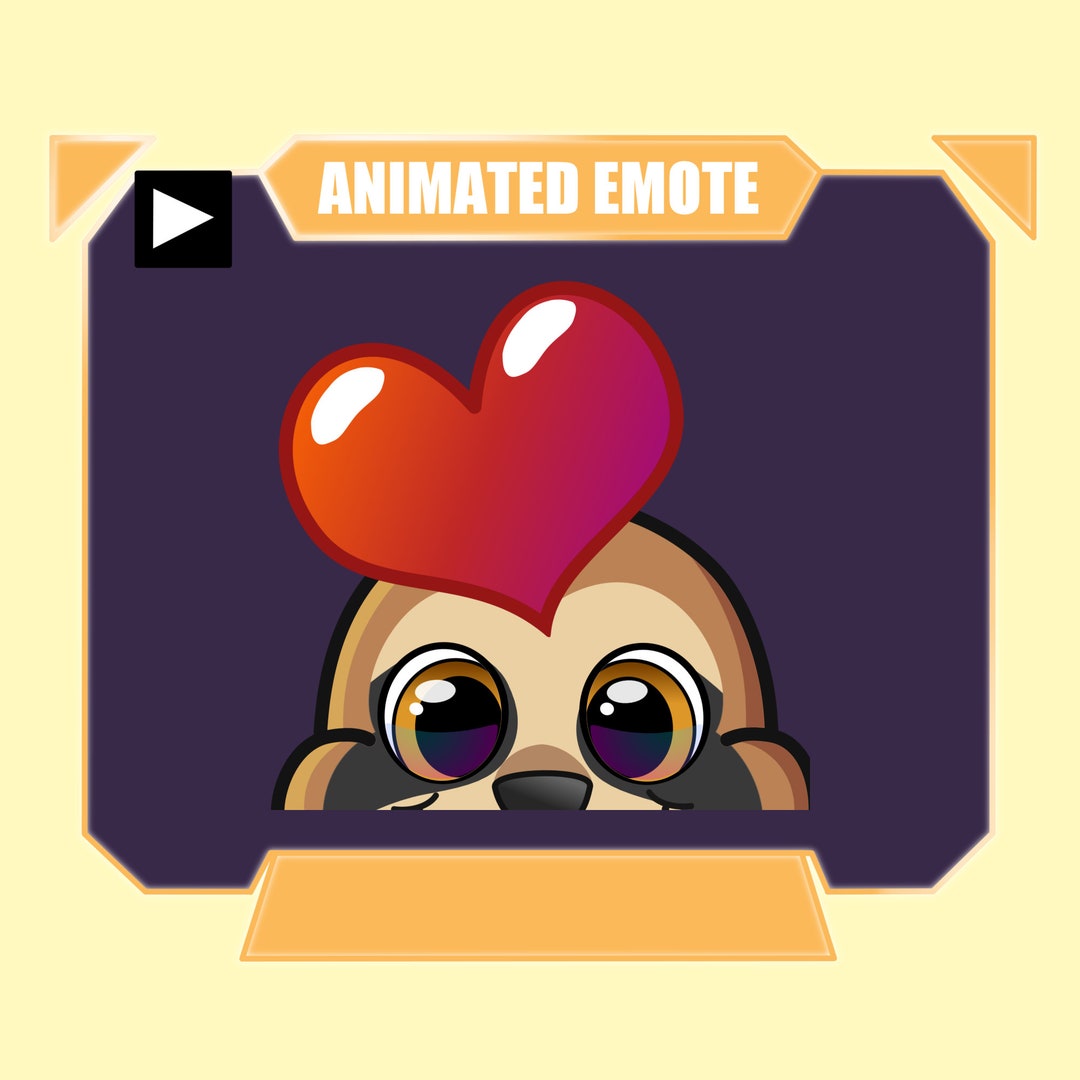 ANIMATED Sloth With Balloon Emote for Twitch Kick Discord Youtube ...