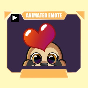 ANIMATED Sloth With Balloon Emote for Twitch Kick Discord Youtube Cute ...