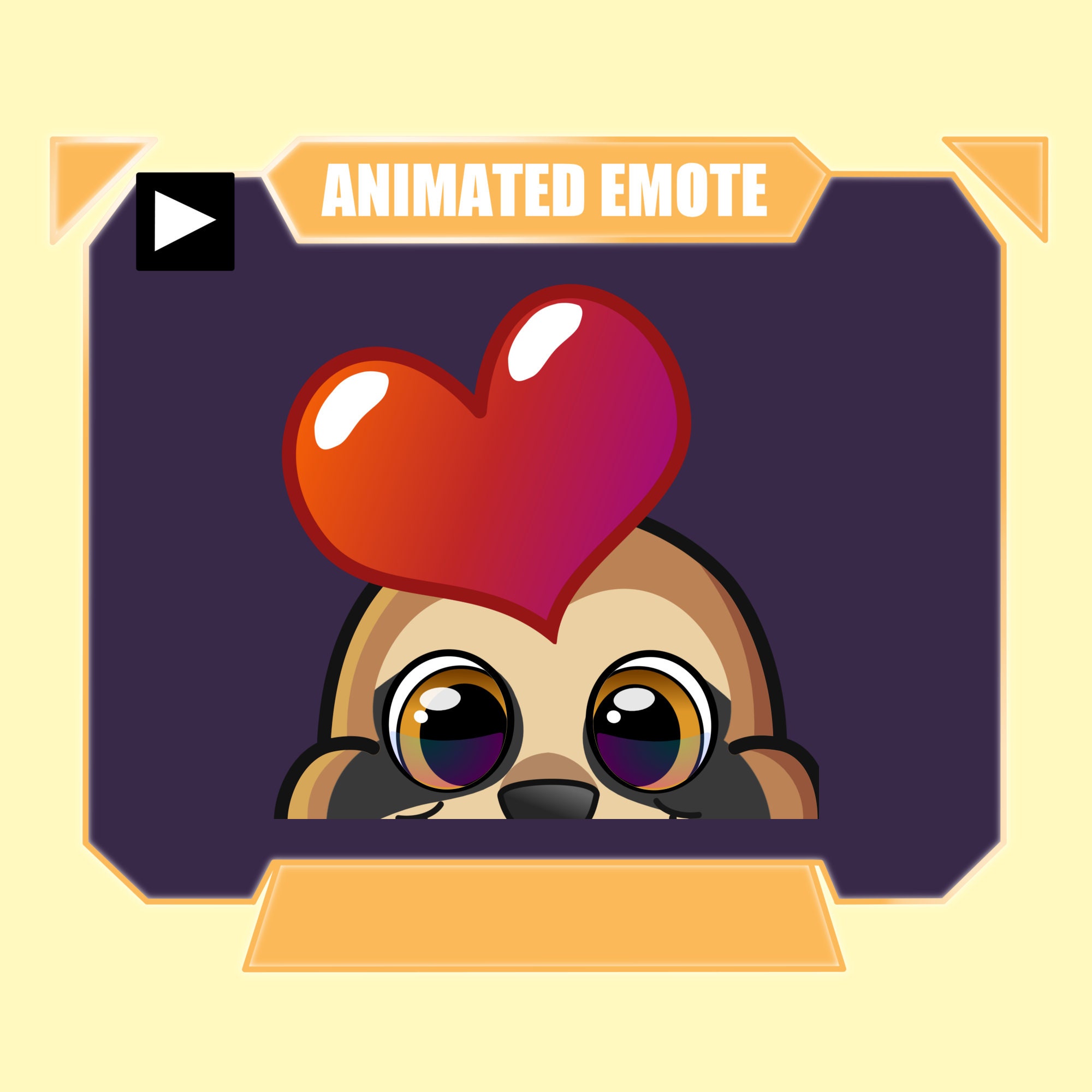 ANIMATED Sloth With Balloon Emote for Twitch Kick Discord Youtube ...