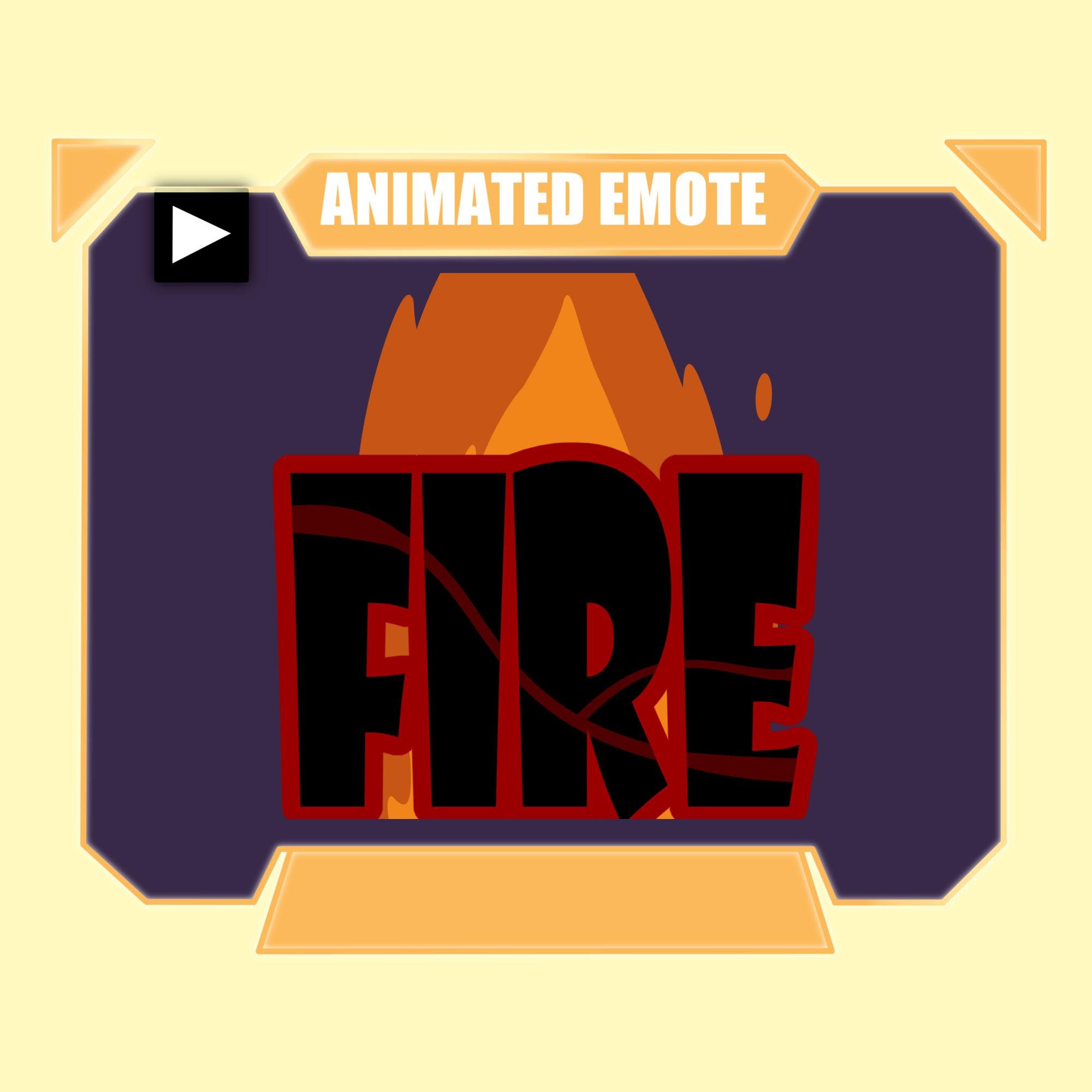 Animated and Static Fire Text Emote for Twitch Discord Youtube Flaming ...