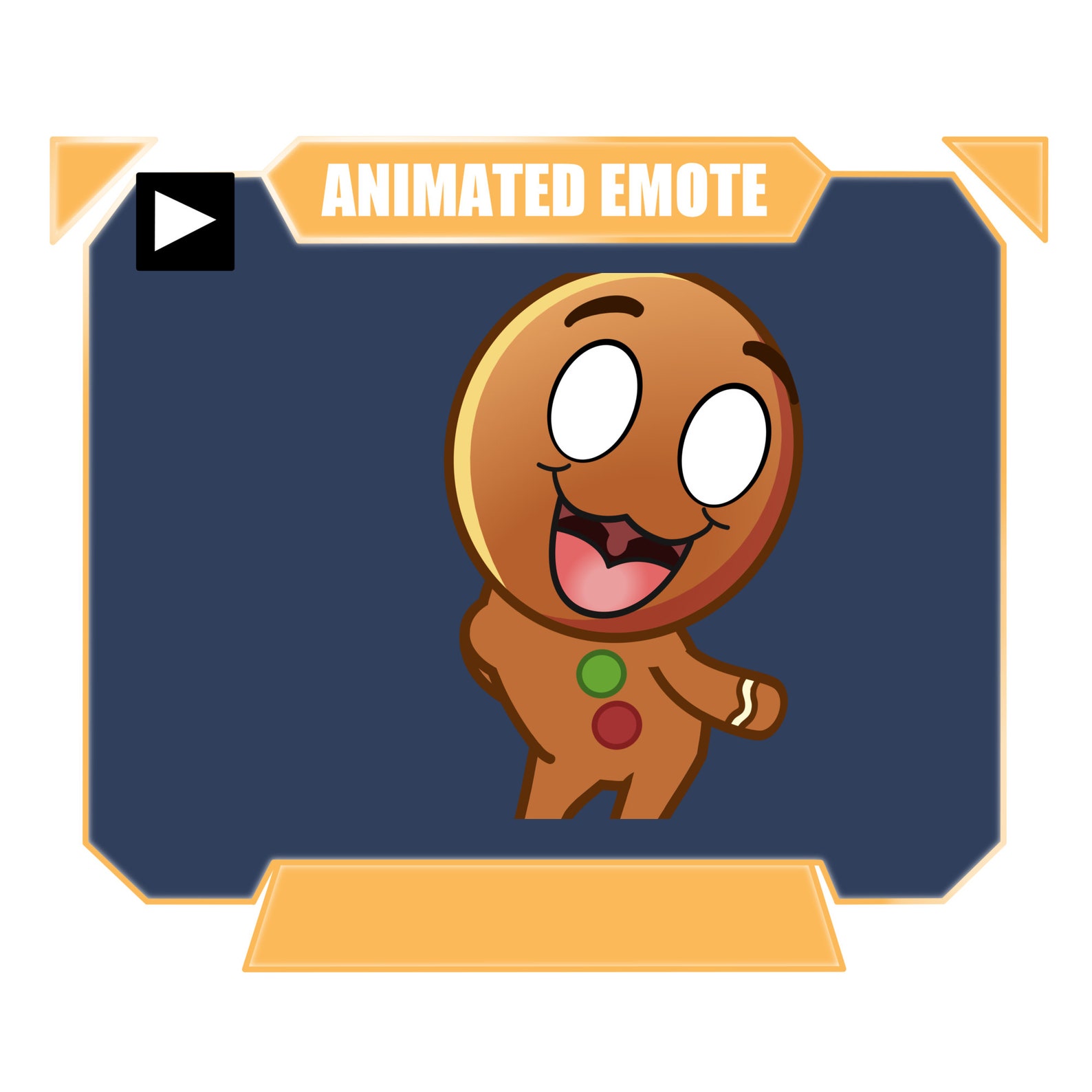 ANIMATED Gingerbread Cute Dance Christmas Emote for Twitch Kick Discord ...