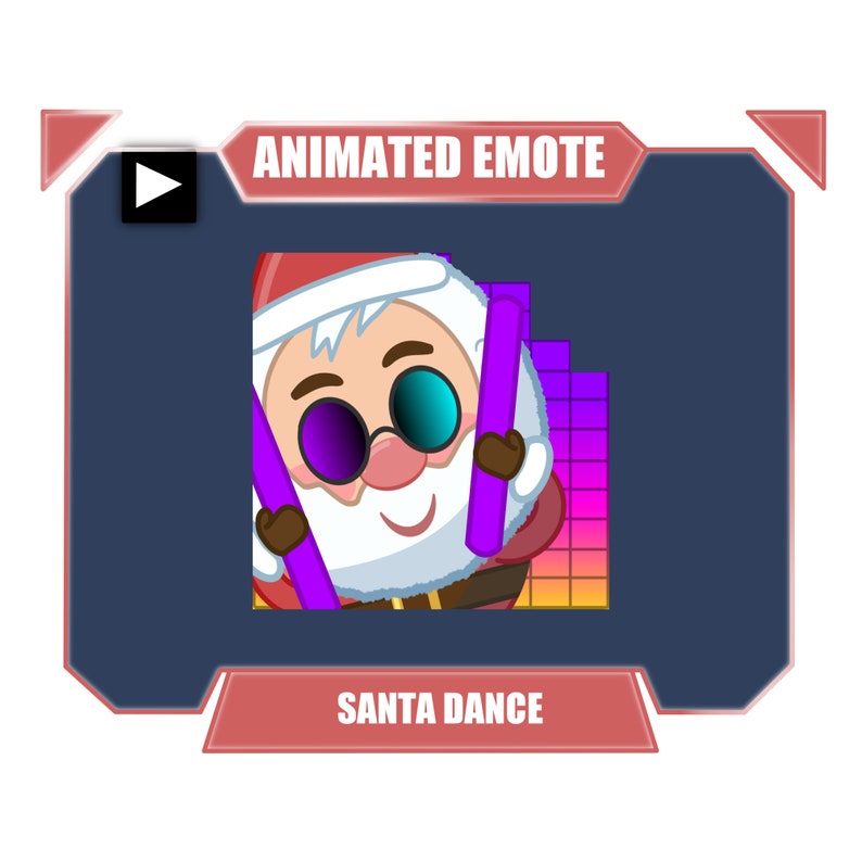 ANIMATED EMOTE Santa Dance Emote for Twitch Discord Funny Christmas ...