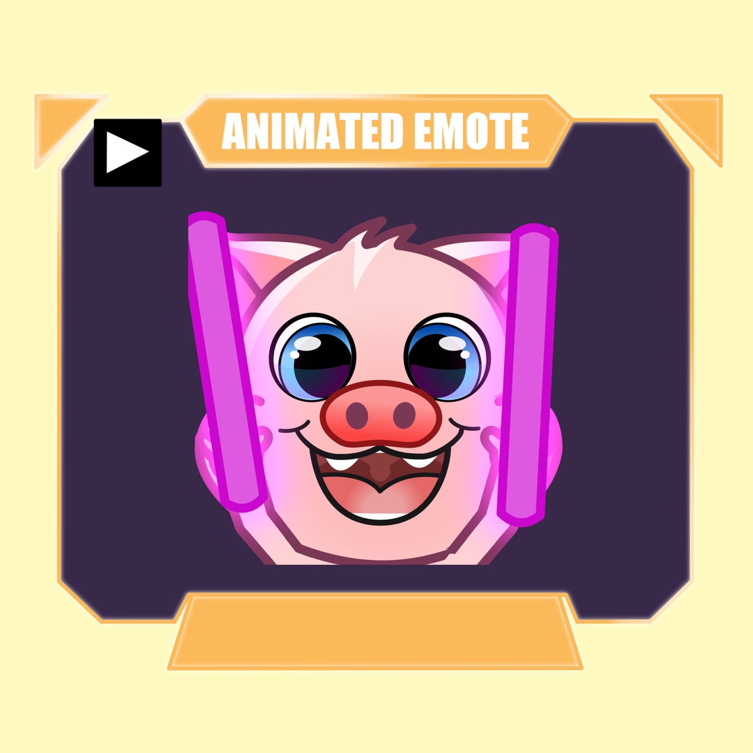 ANIMATED Pig Cool Rave Emote for Twitch Kick Discord Youtube Stream ...