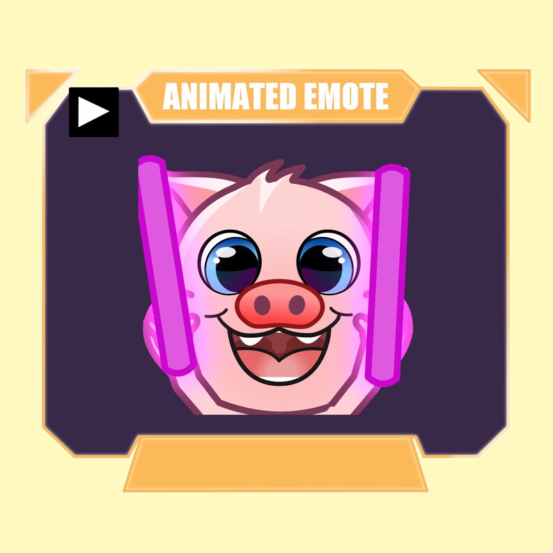 ANIMATED Pig Cool Rave Emote for Twitch Kick Discord Youtube Stream ...