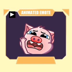 ANIMATED Pig Rip Emote for Twitch Kick Discord Youtube Stream | Pink ...