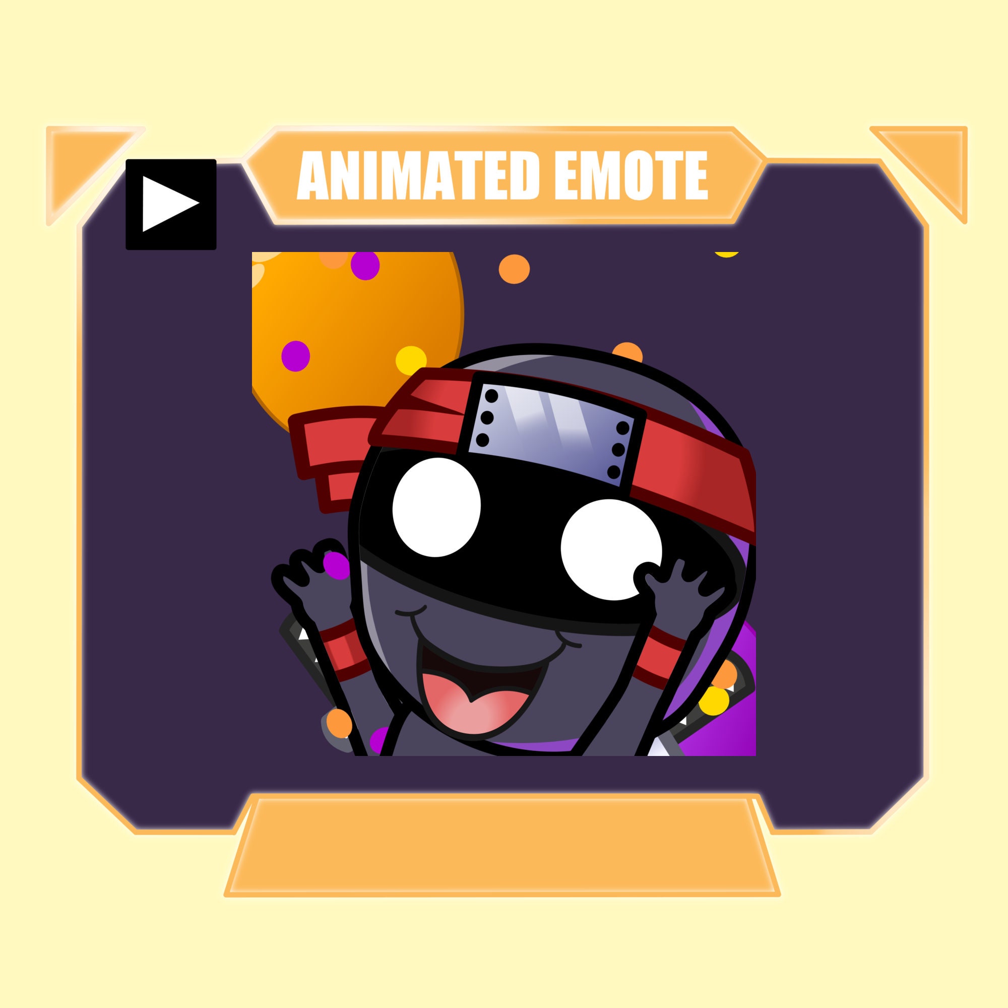 ANIMATED Ninja Hype Emote for Twitch Kick Discord Youtube | Cute Ninja ...