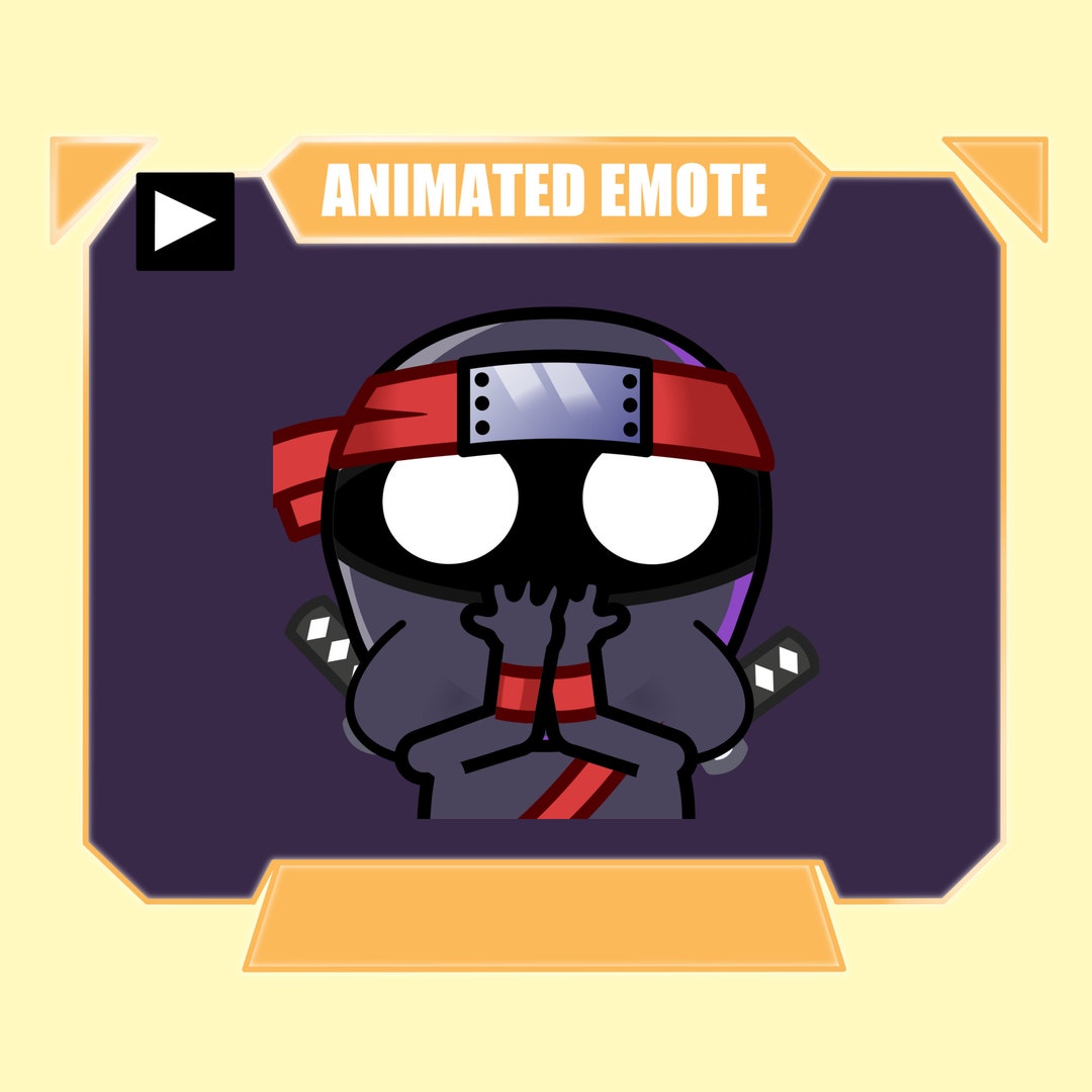 ANIMATED Black Ninja Puking Rainbow Emote for Twitch Kick Discord ...
