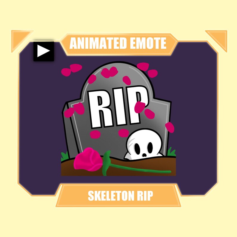 Animated Rip Emote | Animated Twitch Emote | Youtube Emote | Discord ...
