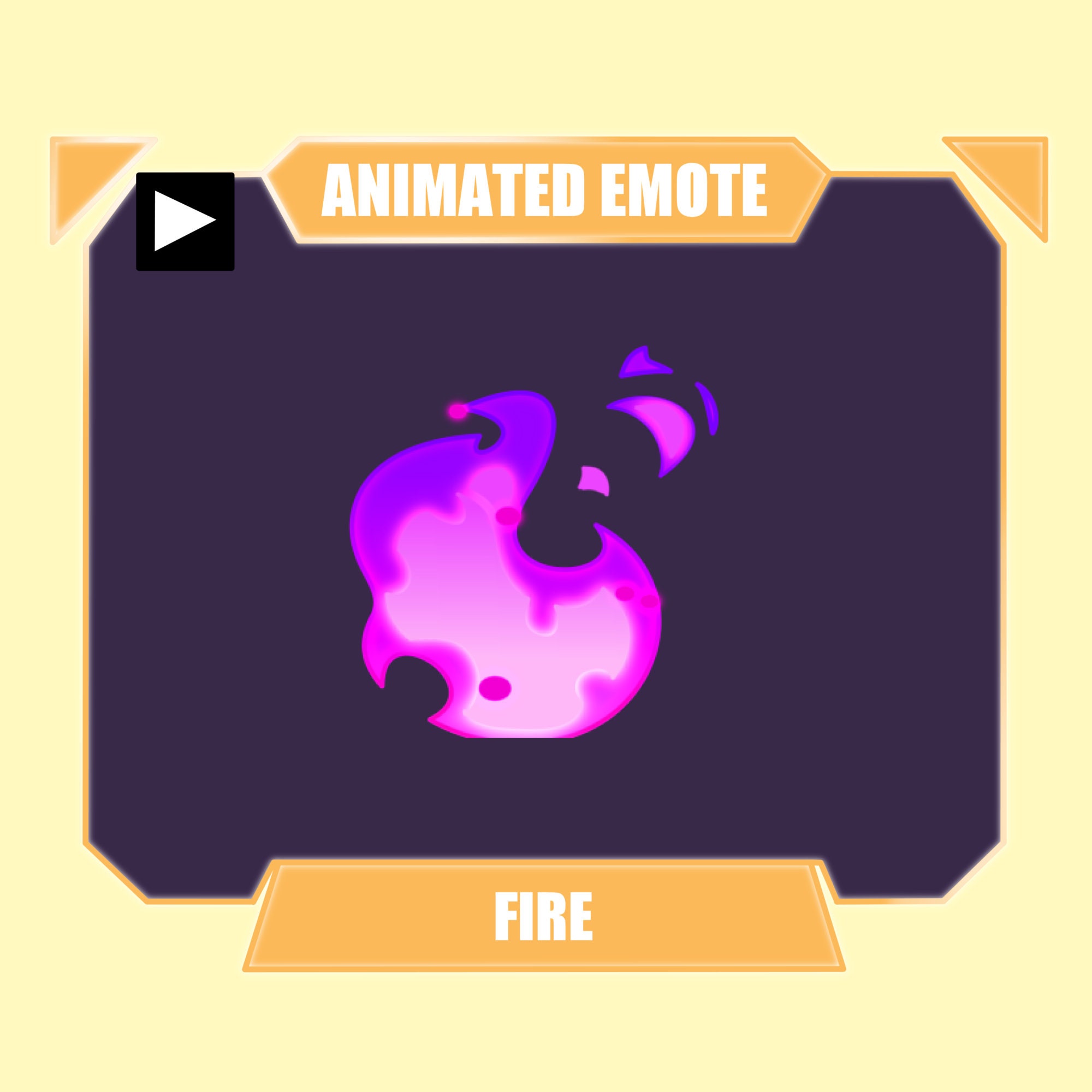 Animated Purple Fire Emote for Twitch Kick Discord Youtube Streaming ...
