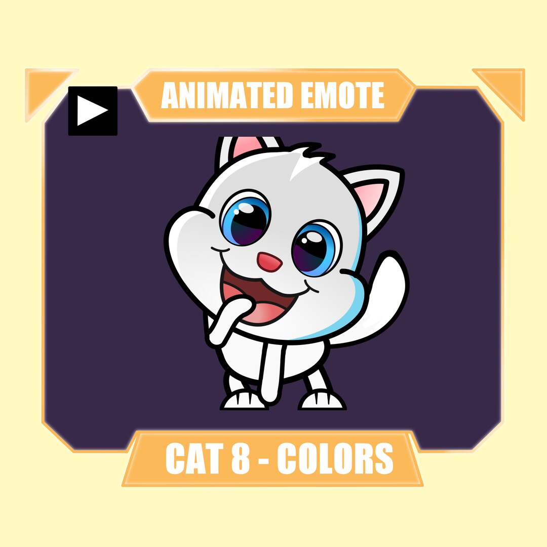 ANIMATED Cute Cat Dance Emote | Dancing Emote for Twitch Kick Discord ...