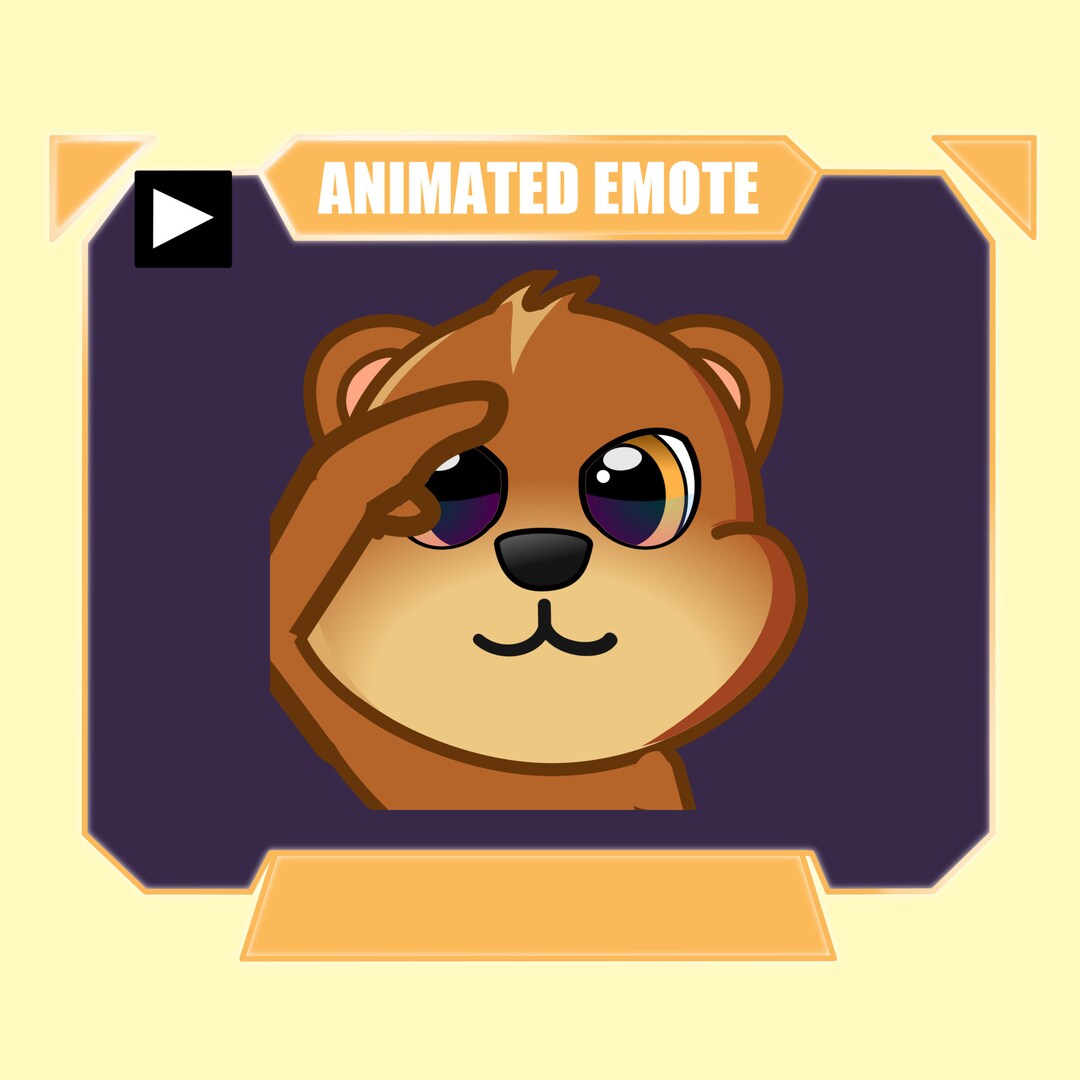 ANIMATED Bear Salute Emote for Twitch Kick Discord Youtube Stream ...