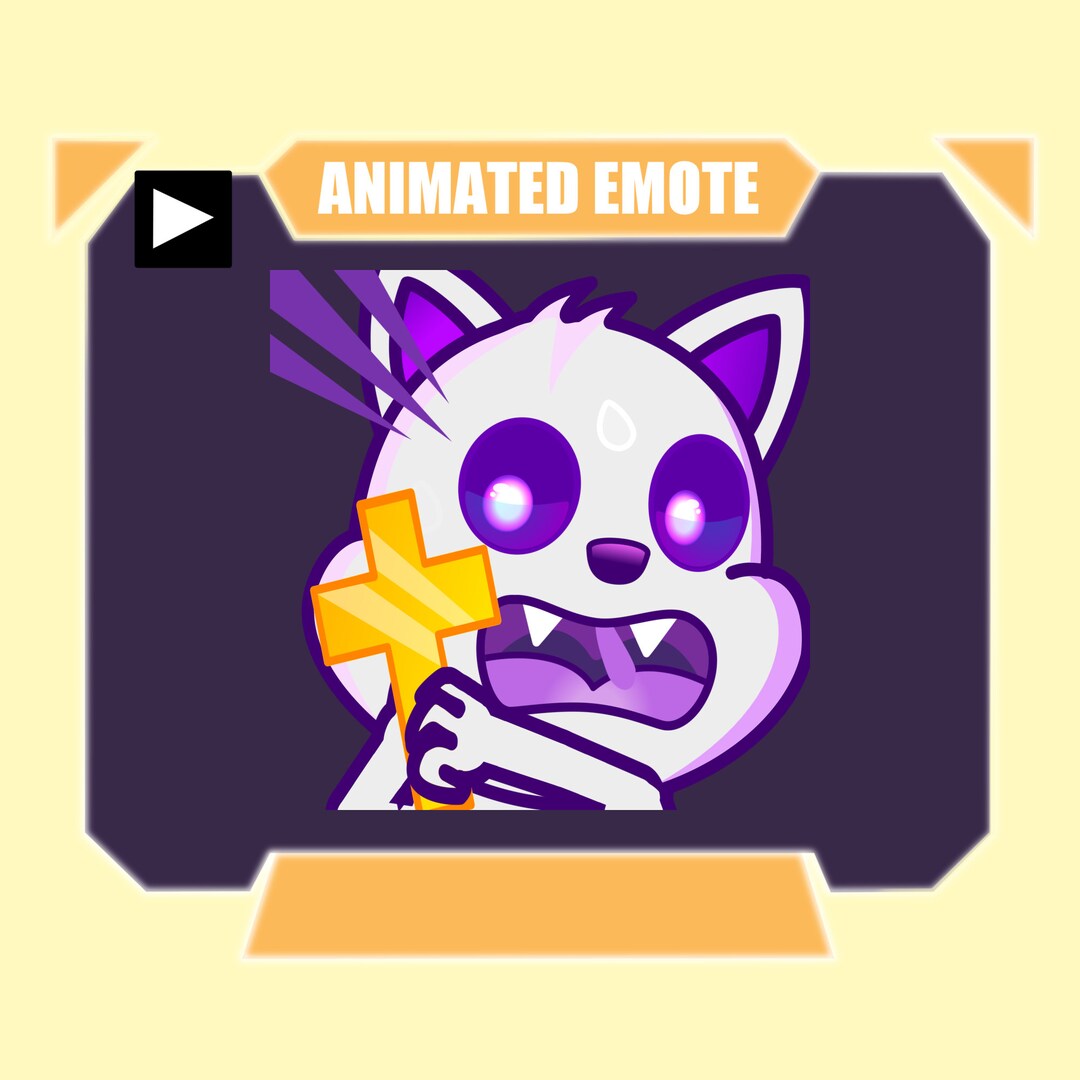 ANIMATED Ghost Cat Scared Halloween Emote for Twitch Kick Discord ...