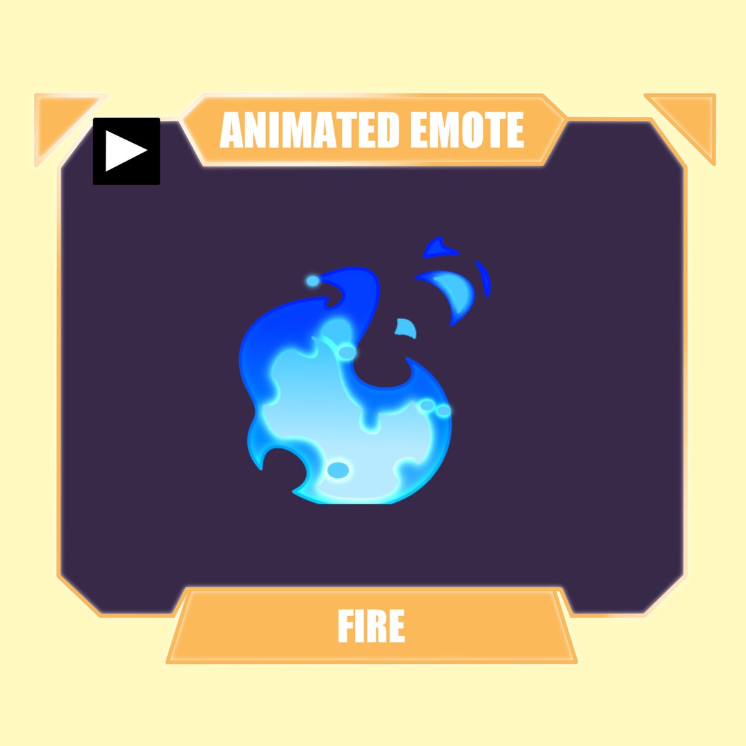 Animated Blue Fire Emote for Twitch Kick Discord Youtube Streaming ...