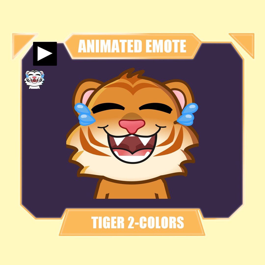 ANIMATED Tiger Laughing Emote for Twitch Kick Discord Youtube Streaming ...