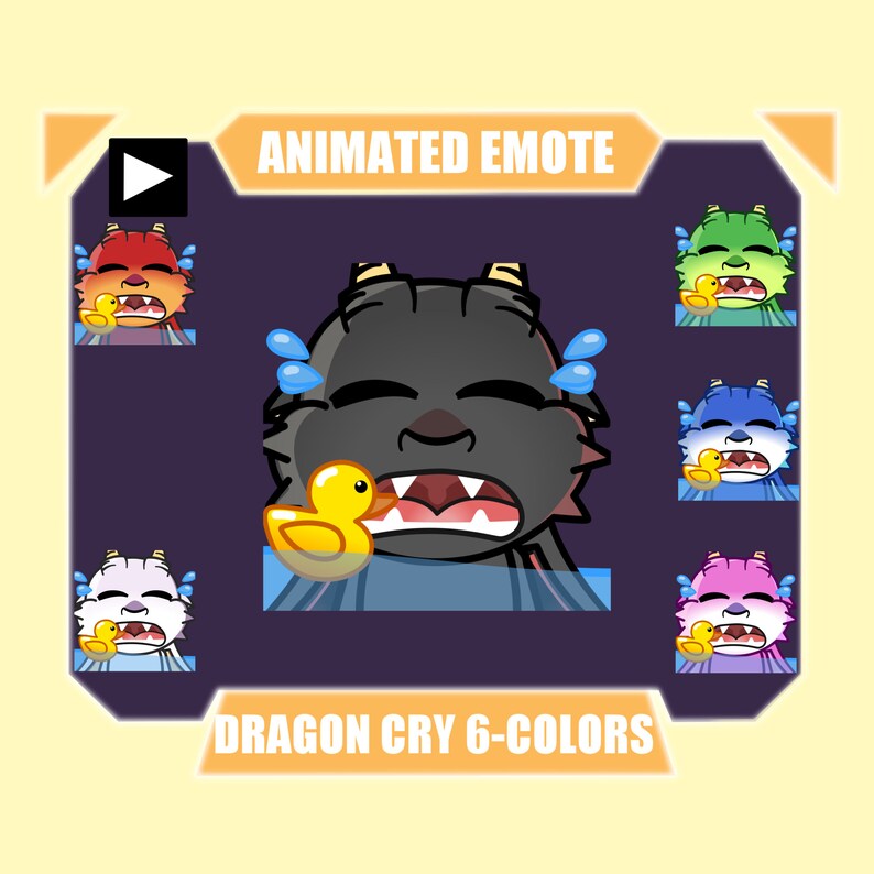 ANIMATED Dragon Crying Emote for Twitch Discord Youtube - Etsy