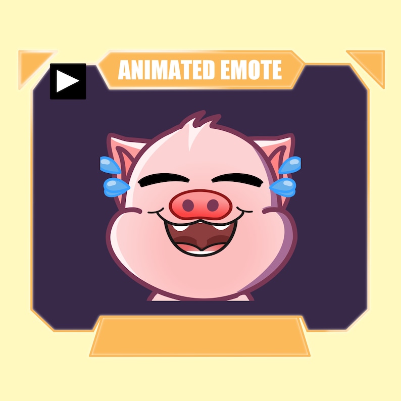 ANIMATED Pig Laughing Emote for Twitch Kick Discord Youtube Stream ...