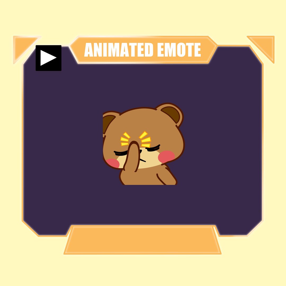 Animated Bear Facepalm Emote - Etsy