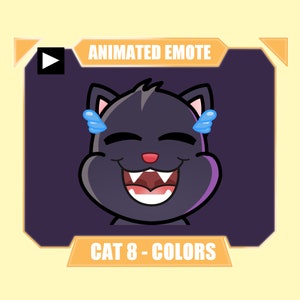 ANIMATED Cat Laughing Emote for Twitch Kick Discord Youtube Streaming ...