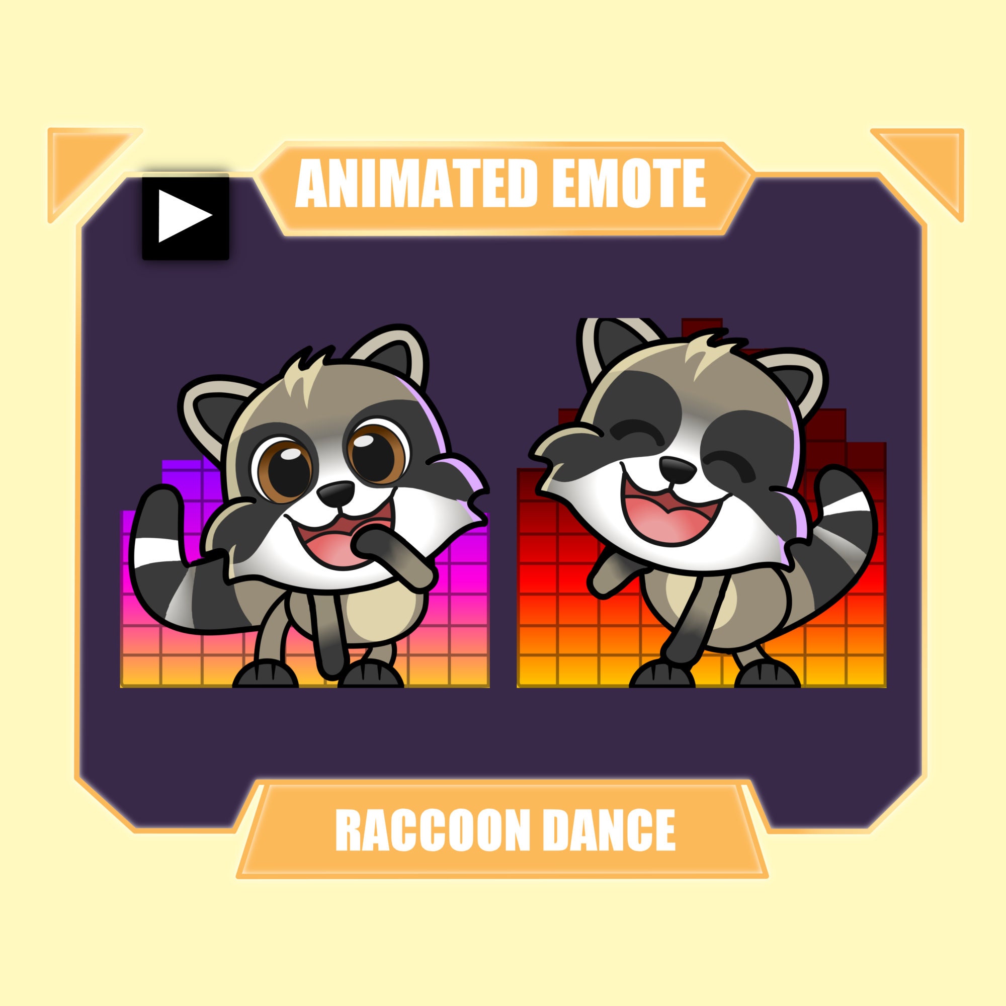 ANIMATED Raccoon Dance Emote Dancing Emote for Twitch Discord Youtube ...