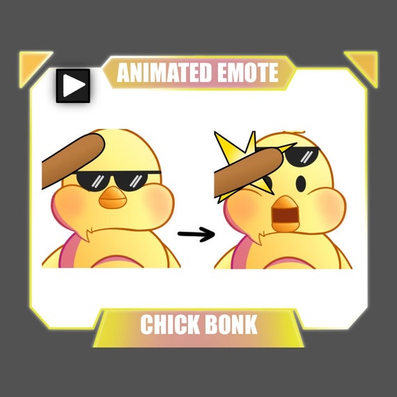 Animated Cool Chick Duck Bonk Emote for Twitch Discord Funny - Etsy