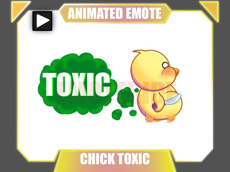 Animated Toxic Emote Chick Animated Twitch Emote Discrod | Etsy