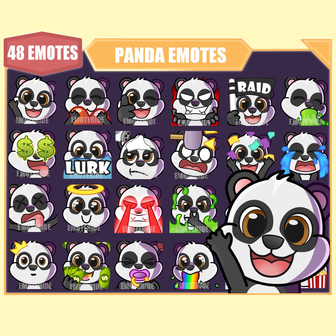 PANDA Emote Bundle for Twitch | Youtube Emotes | Discord Emotes ...