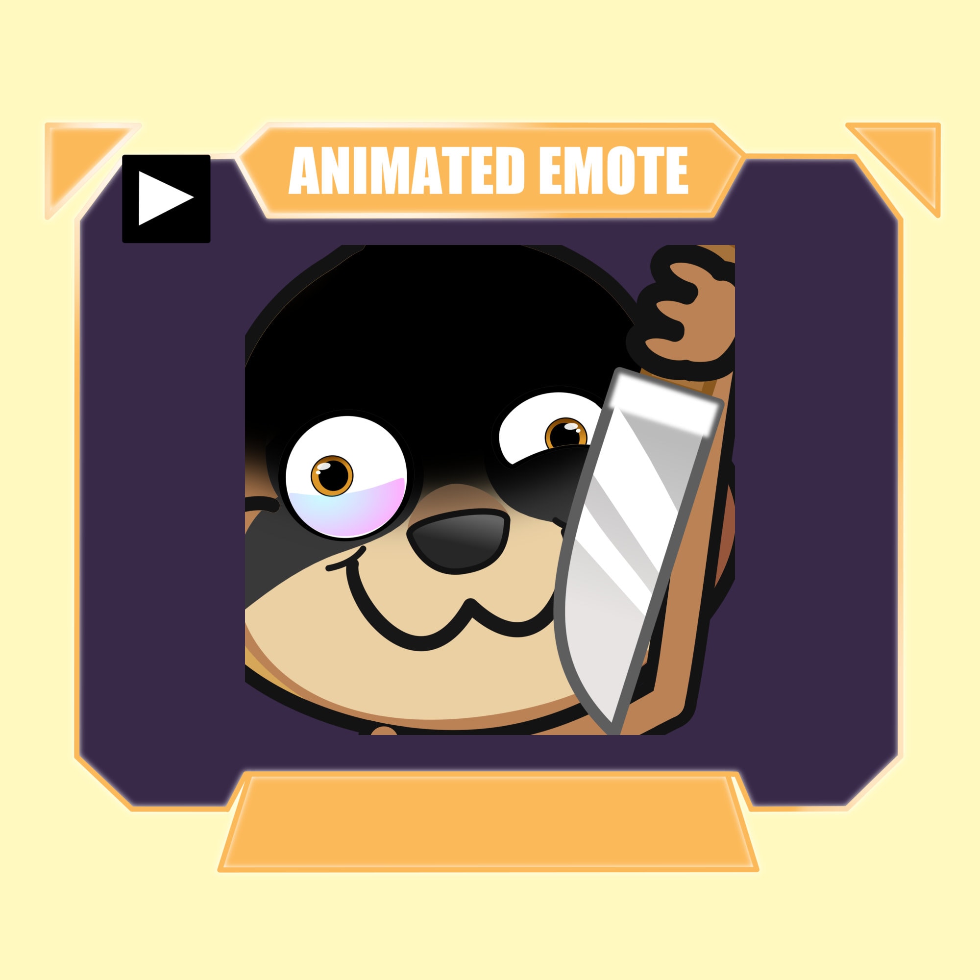 ANIMATED Sloth Holding Knife Emote for Twitch Discord Youtube Stream ...