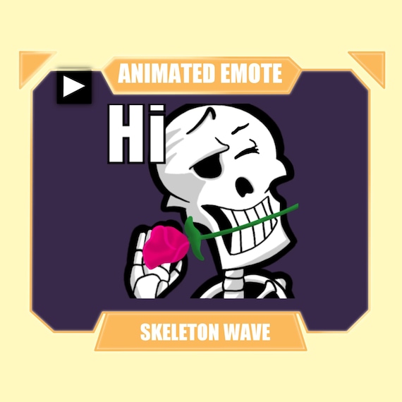 Waving Skeleton Gif