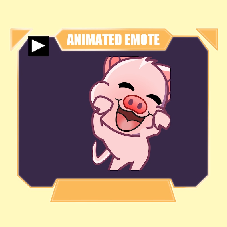 ANIMATED Pig Happy Dance Emote for Twitch Kick Discord Youtube Stream ...