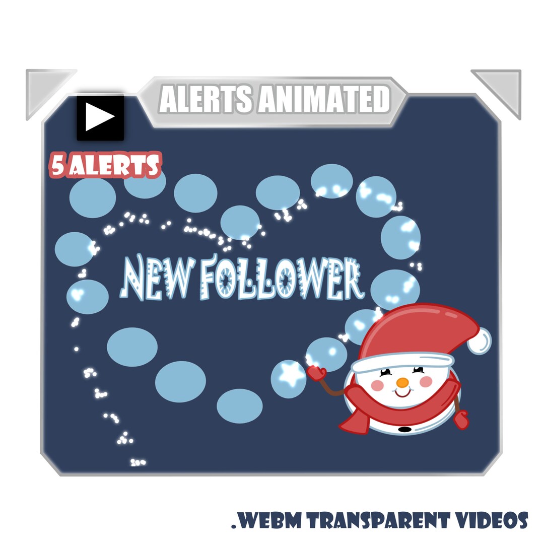 Animated Snowman Christmas Alert for Twitch Cute Winter Alert for ...