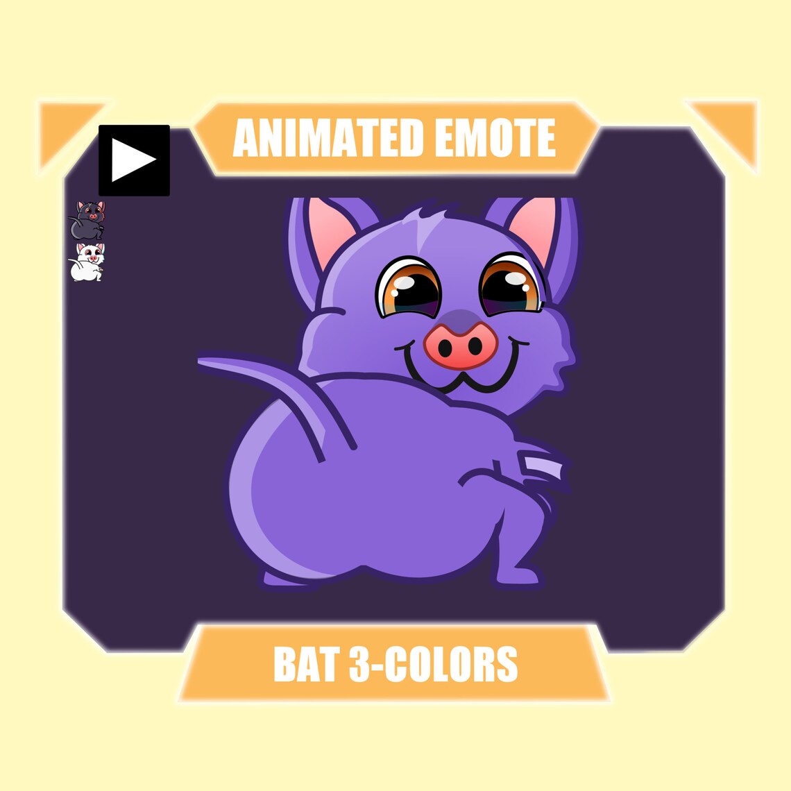 ANIMATED Bat Twerking Halloween Emote for Twitch Kick Discord - Etsy