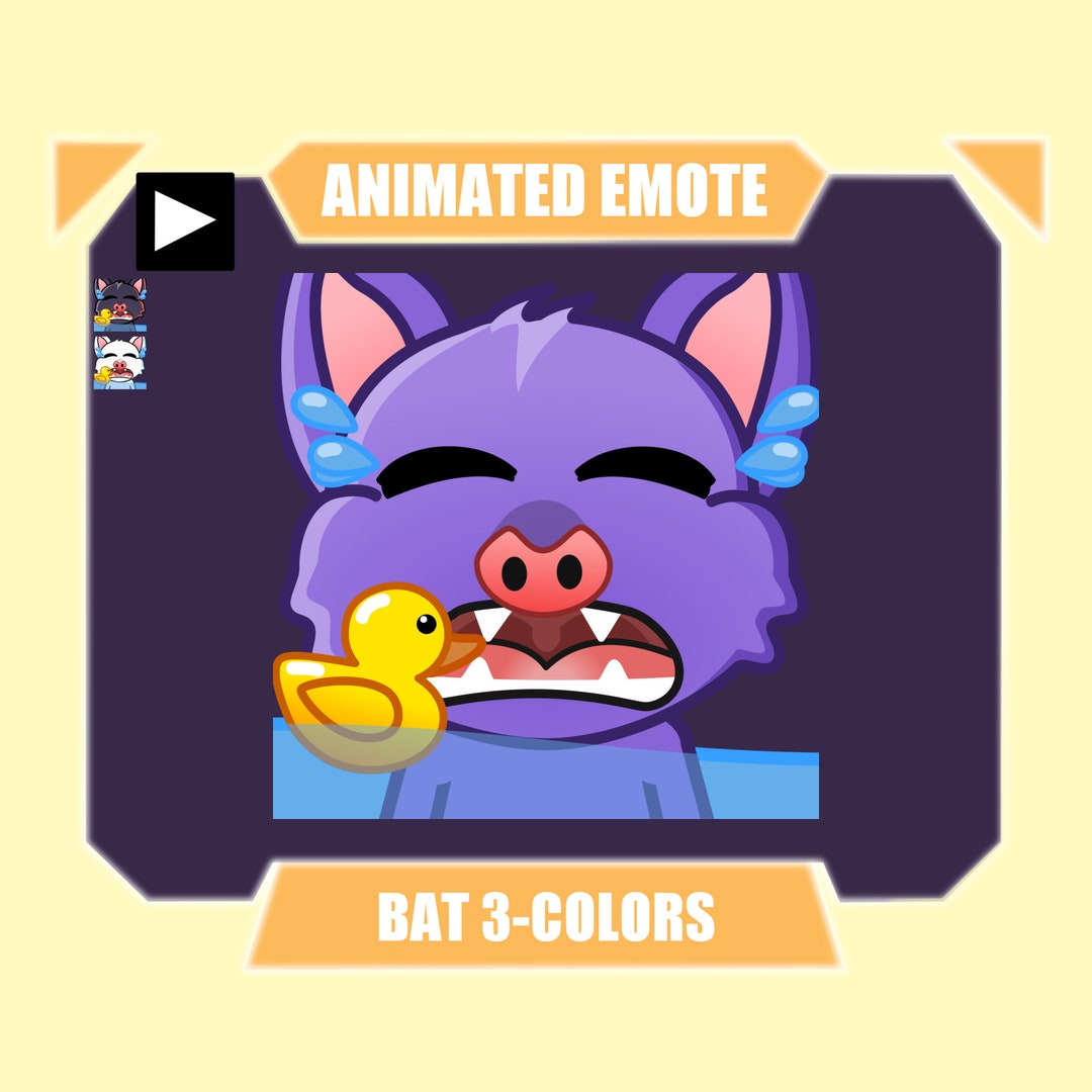 ANIMATED Bat Cry Halloween Emote for Twitch Kick Discord Youtube | Cute ...