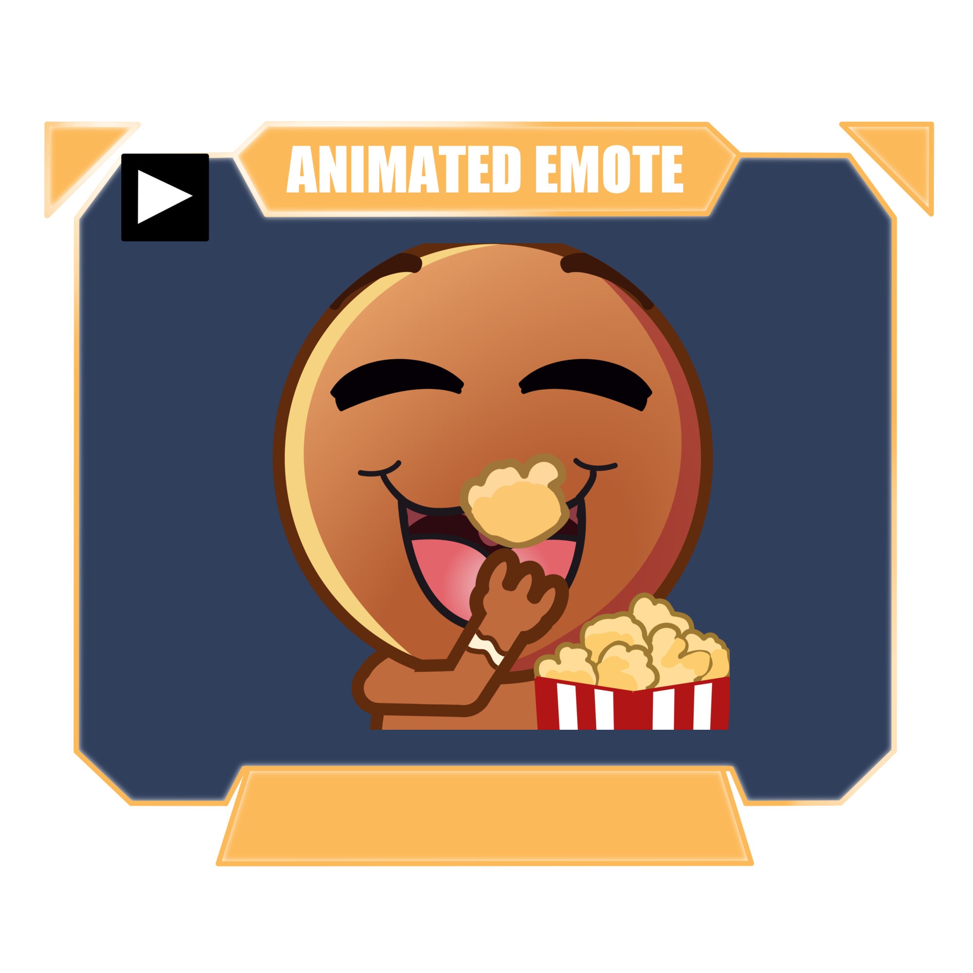 ANIMATED Gingerbread Man Eating Popcorn Christmas Emote for Twitch Kick ...