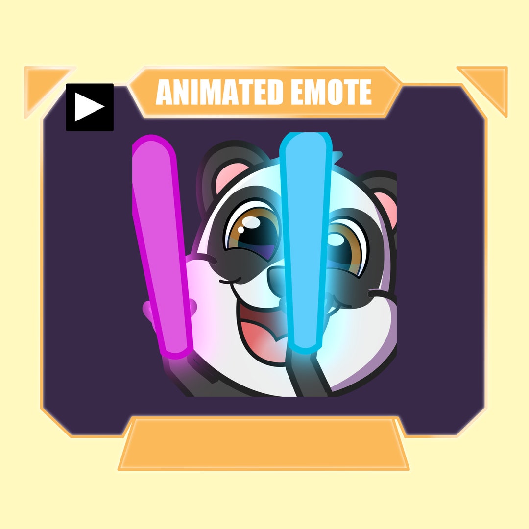 ANIMATED Panda Rave Emote for Twitch Kick Discord Youtube | Panda ...