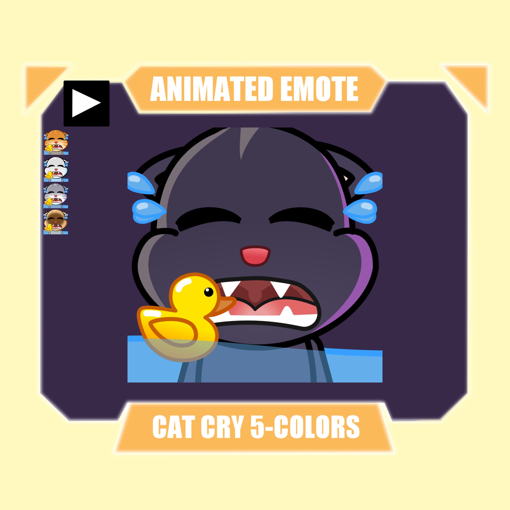 ANIMATED Sad Cat Crying Emote for Twitch Discord Youtube - Etsy