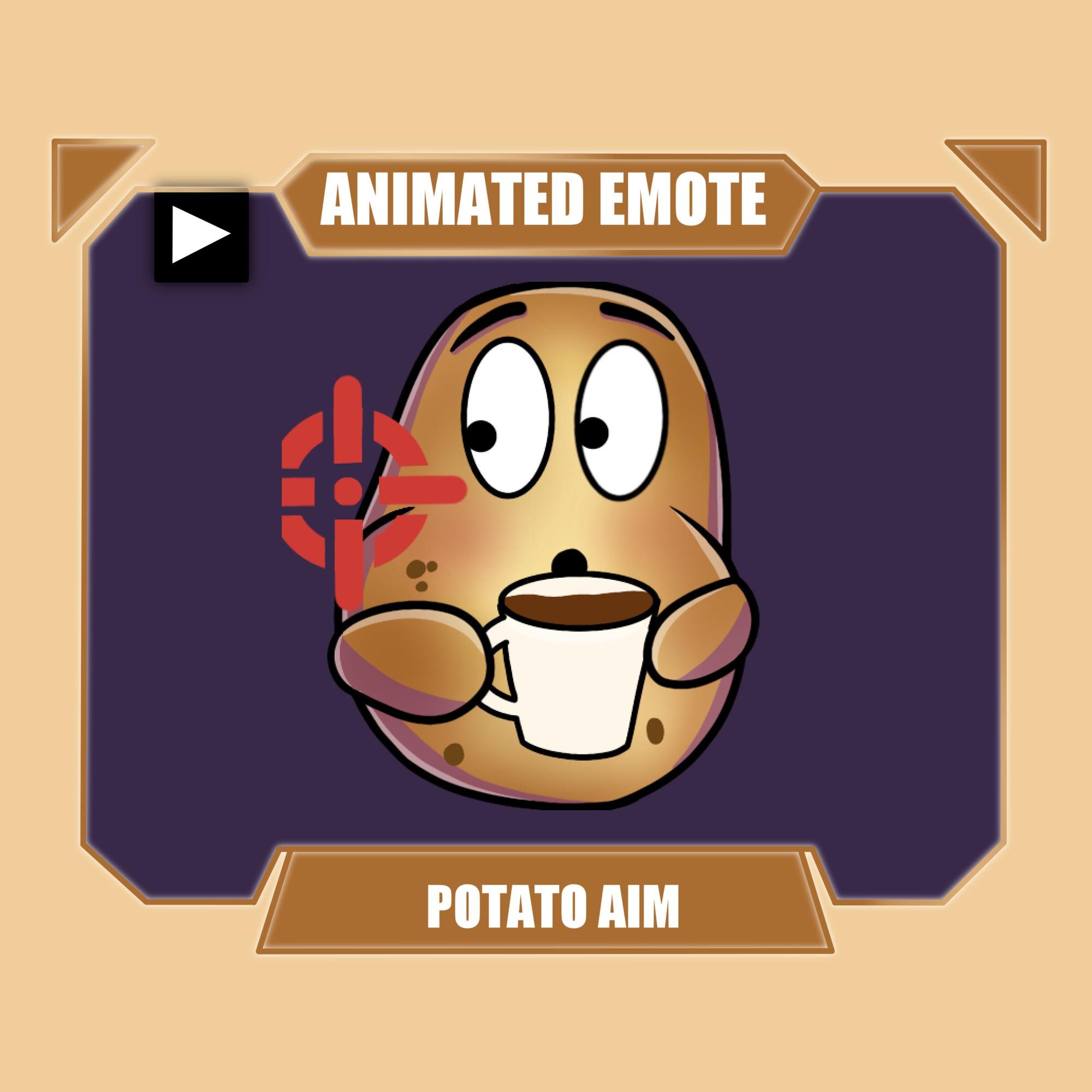 Animated Potato Aim Emote Animated Twitch Emote Discord - Etsy