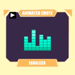 Animated Teal Music Equalizer Bars Emote for Twitch Kick Discord ...