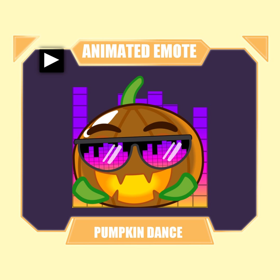 ANIMATED Emote Pumpkin Jam Dance | Halloween Emote Animated | Dancing ...