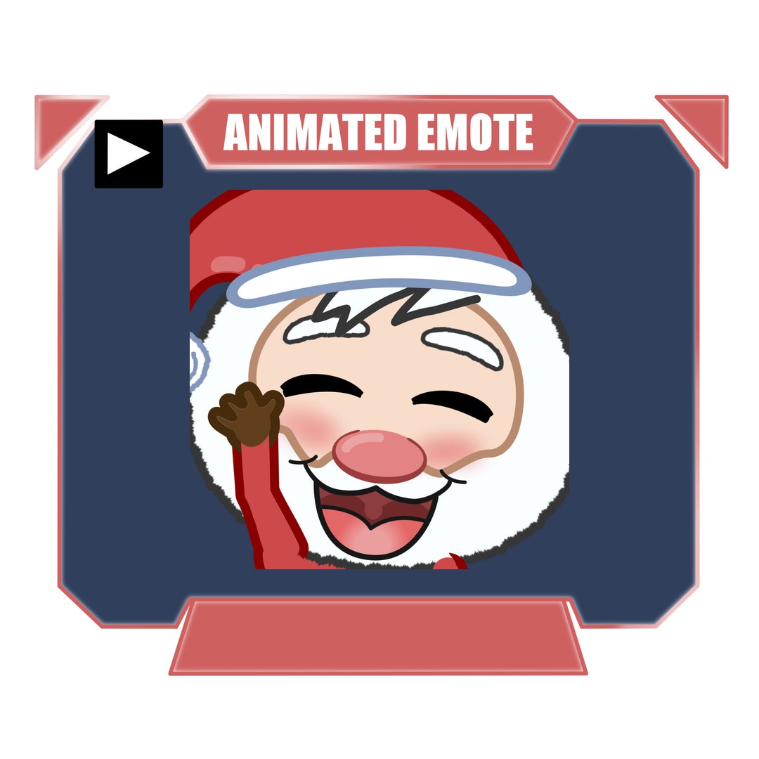 ANIMATED Santa Hi Hello Christmas Emote for Twitch Kick Discord Youtube ...