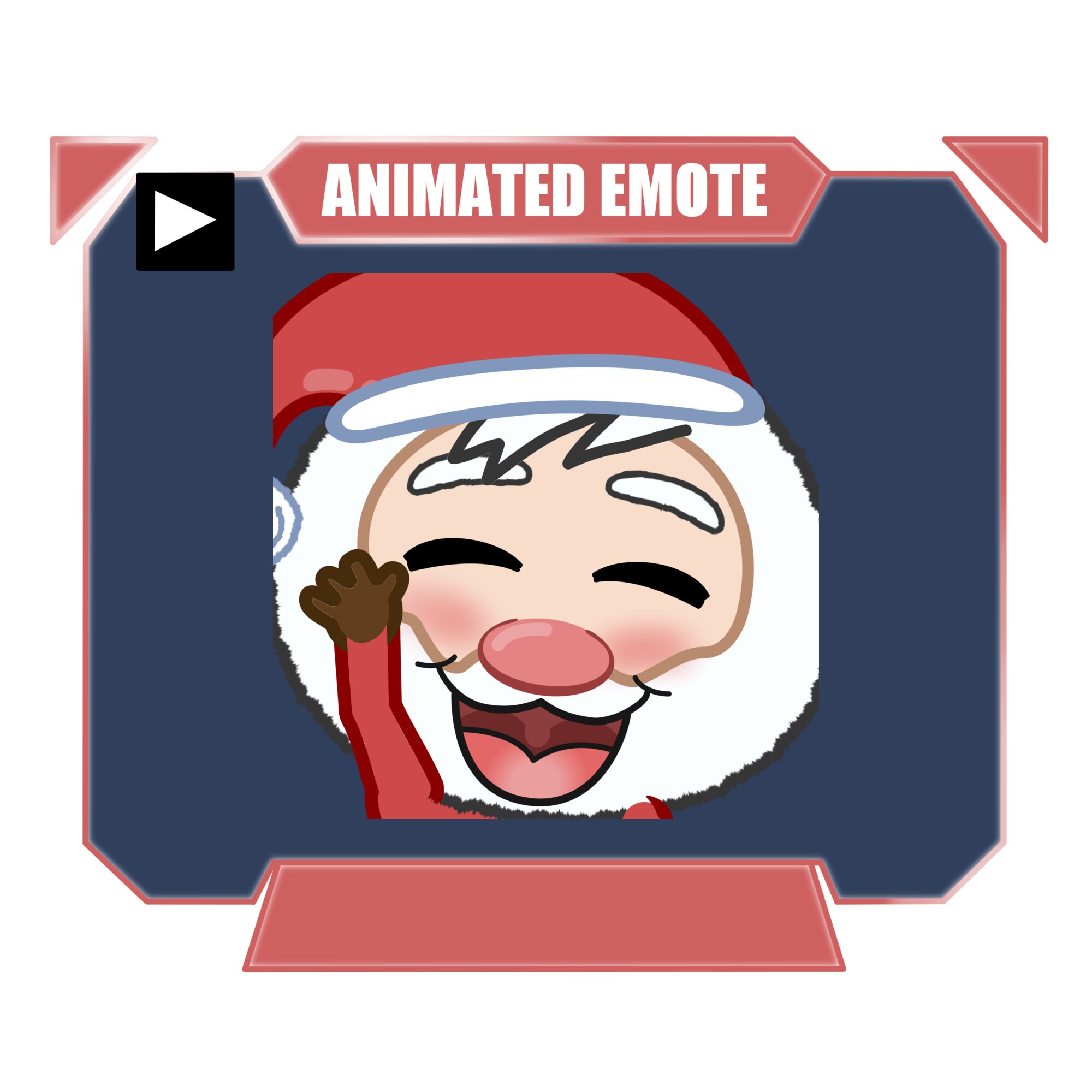 ANIMATED Santa Hi Hello Christmas Emote for Twitch Kick Discord Youtube ...