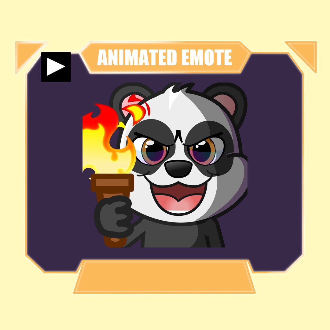 ANIMATED Panda Riot Emote for Twitch Kick Discord Youtube | Panda With ...