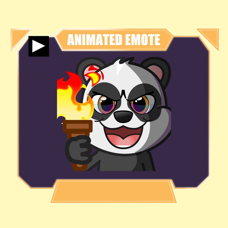 ANIMATED Panda Riot Emote for Twitch Kick Discord Youtube | Panda With ...