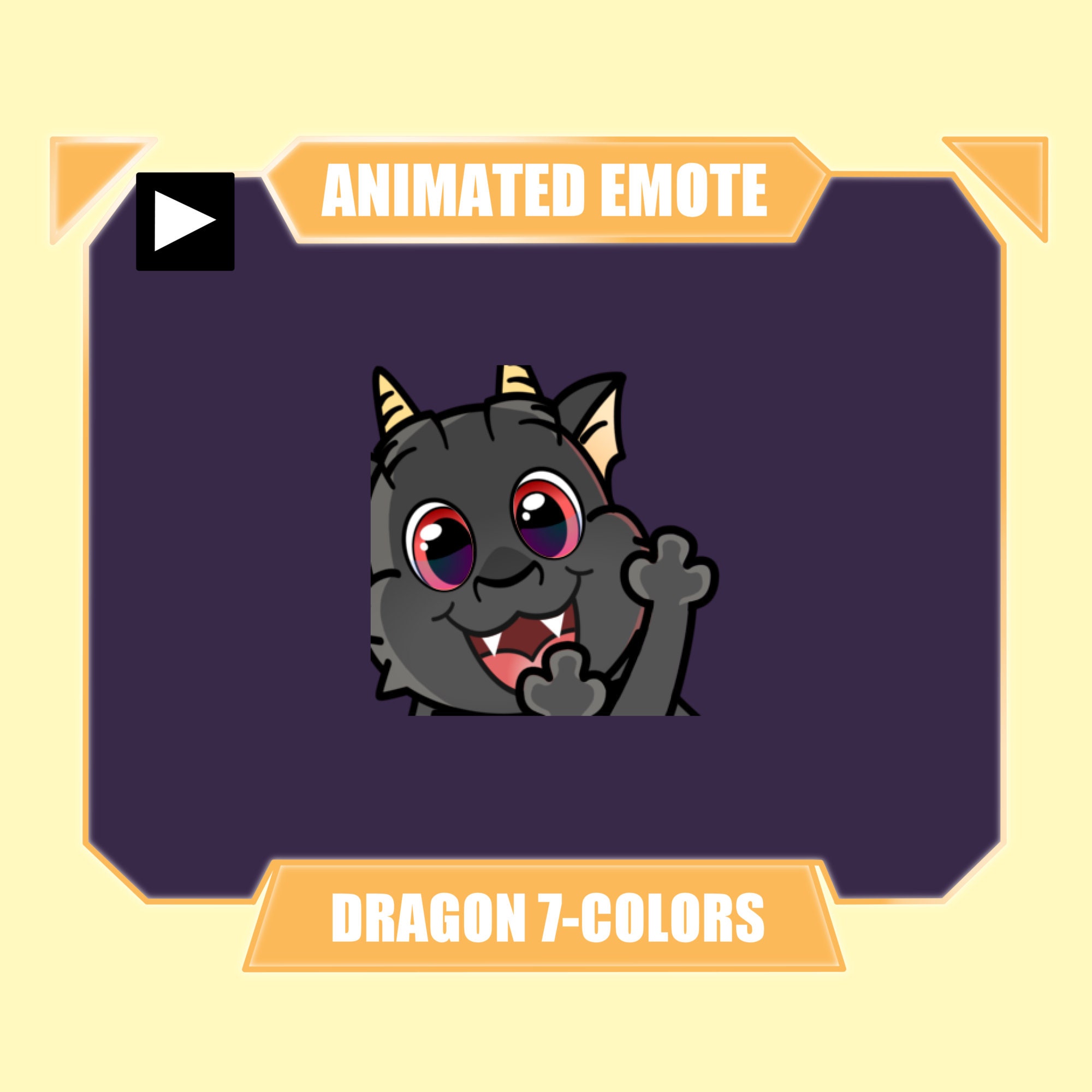 ANIMATED Dragon Middle Finger Emote for Twitch Kick Discord Youtube ...