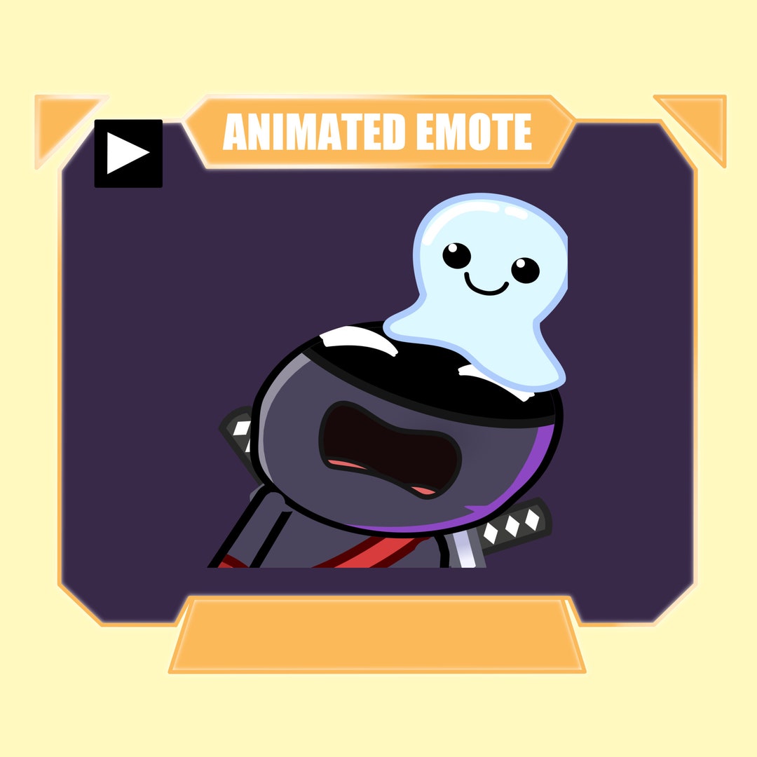 ANIMATED Black Ninja Rip Emote for Twitch Kick Discord Youtube ...