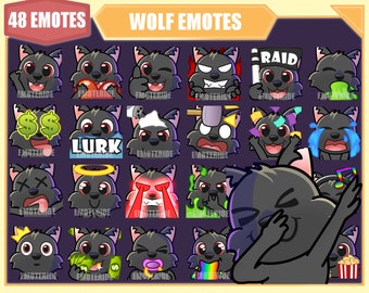 Wolf Emote Bundle - Etsy