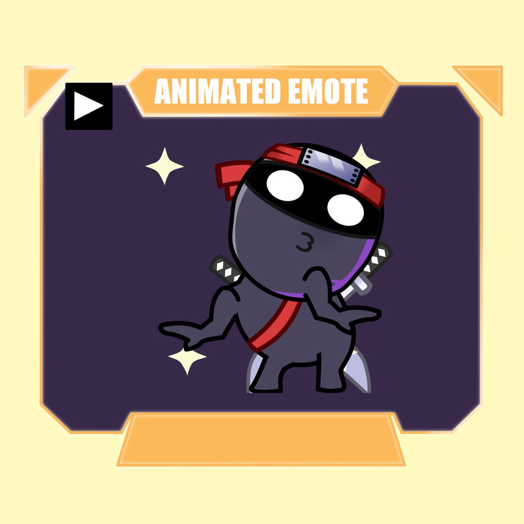 ANIMATED Black Ninja Disco Dance Emote for Twitch Kick Discord Youtube ...